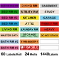 1440 Count Home Moving Labels,24 Rolls Different Color Coding Moving ...