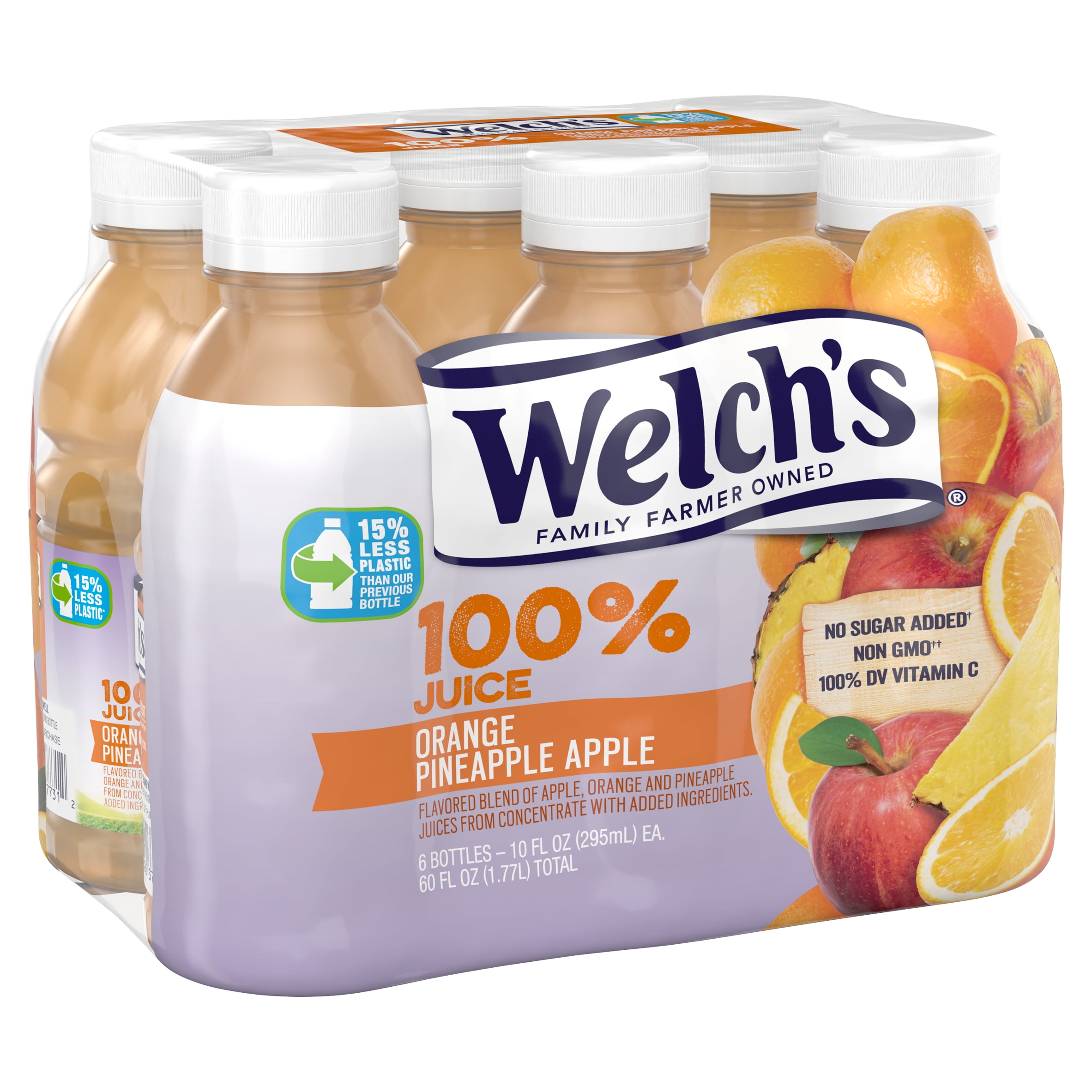 Welch's 100% Juice, Orange Pineapple Apple, 10 fl oz On-the-Go Bottle ...