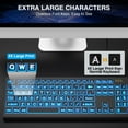 SABLUTE Large Print Backlit Keyboard, Wired USB Lighted Computer ...