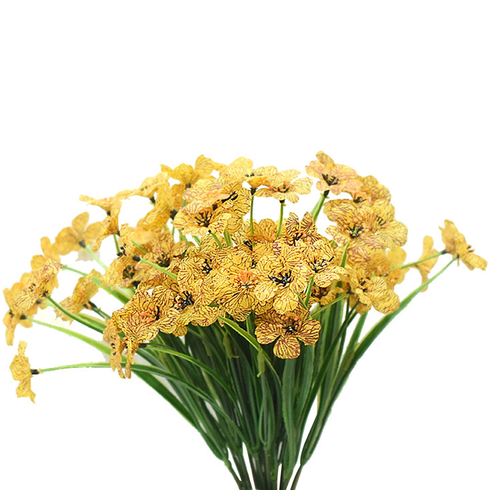 leaveforme Artificial Outdoor Flowers,8 Bundles UV Resistant Fake ...