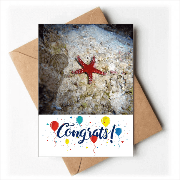 Ocean Water Starfish Nature Picture Wedding Cards Congratulations ...