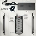 Surge Protector Power Strip(2100J) - 18 Outlets and 4 USB Ports (1875W ...