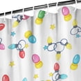 Basics Bathroom Shower Curtain, Water Resistant Fabric with Grommets ...