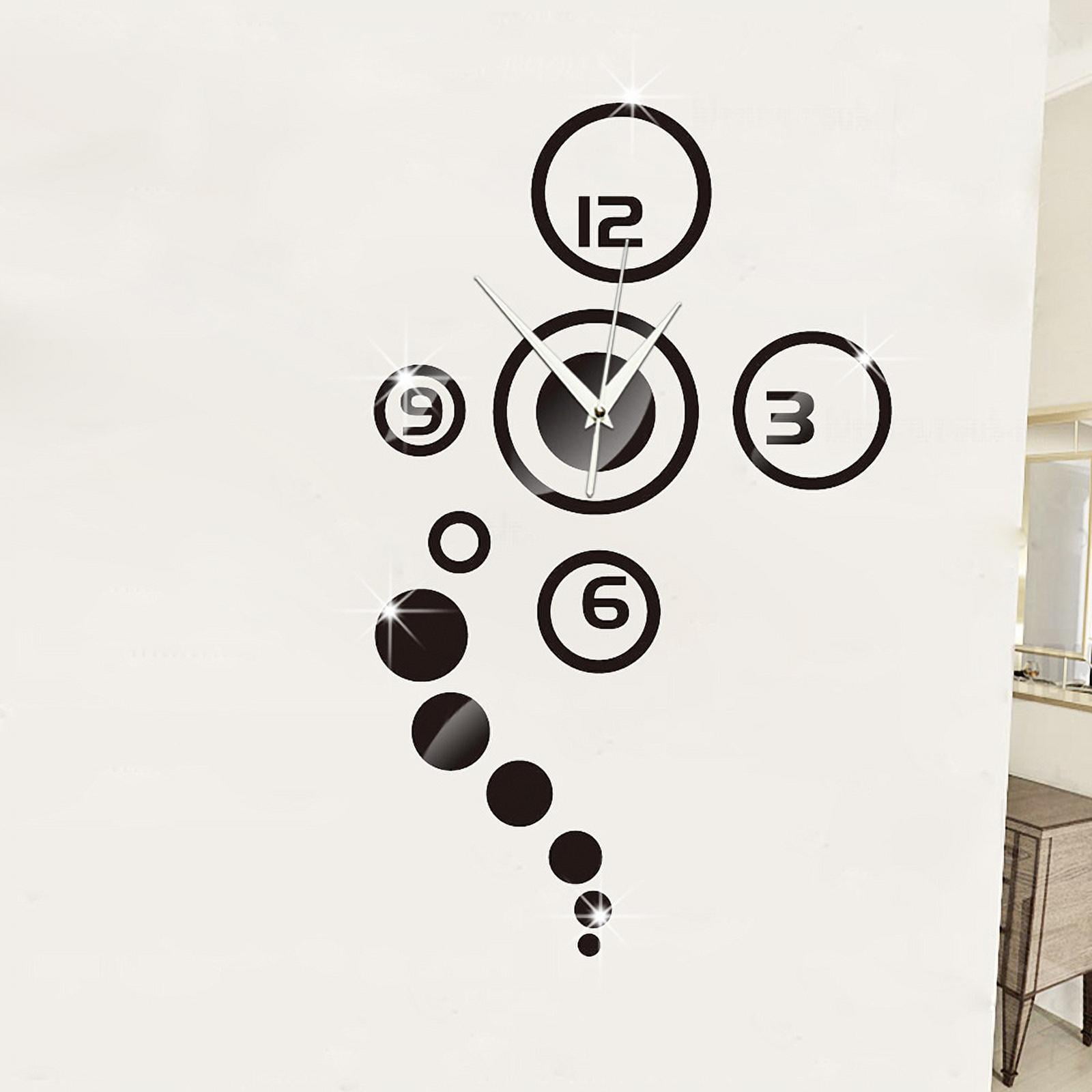 Removable DIY Wall Circle Clock Wall Stickers, Modern Mirror Surface 3D ...