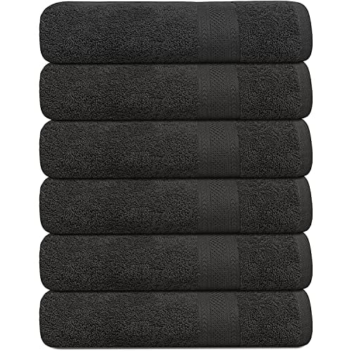 Click here for Yajiammei 100 Cotton Bath Towels  Grey 24x48 Pack... prices