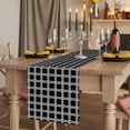 Black Checkered Burlap Cotton Table Runner 13x72 Inches Long, Farmhouse ...