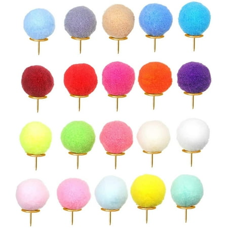 Decorative Push Pin Colorful Pom Poms Tacks Decorative Thumb Tacks for ...