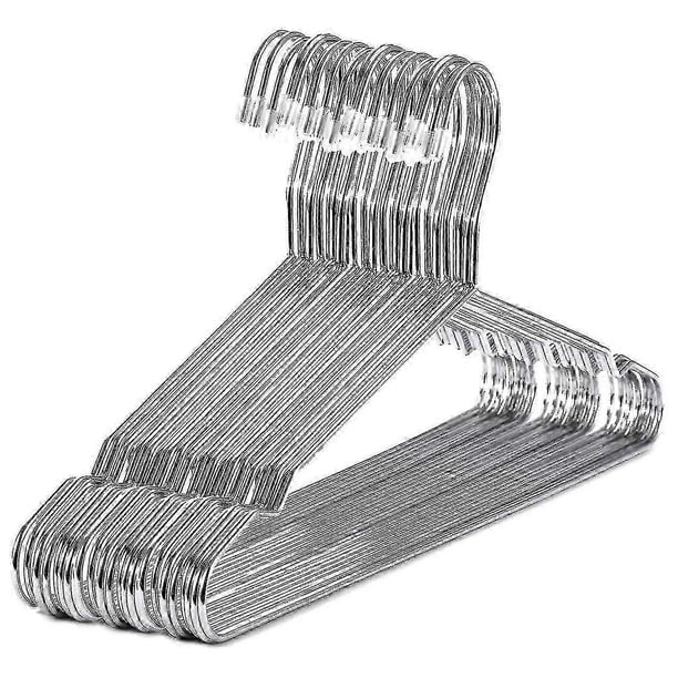 Perchas de acero inoxidable de 40 cm, 20 unidades, perchas para ropa ...