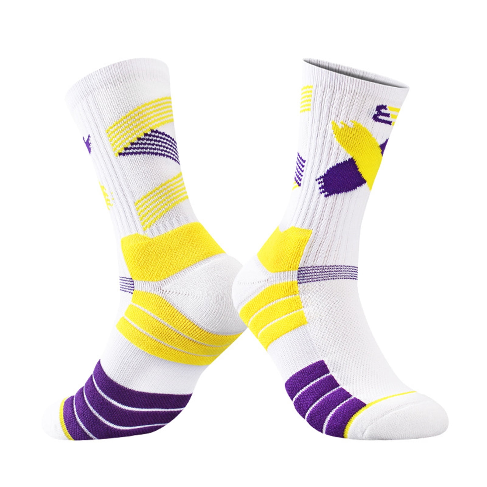 Nike Elite Socks Purple And Yellow