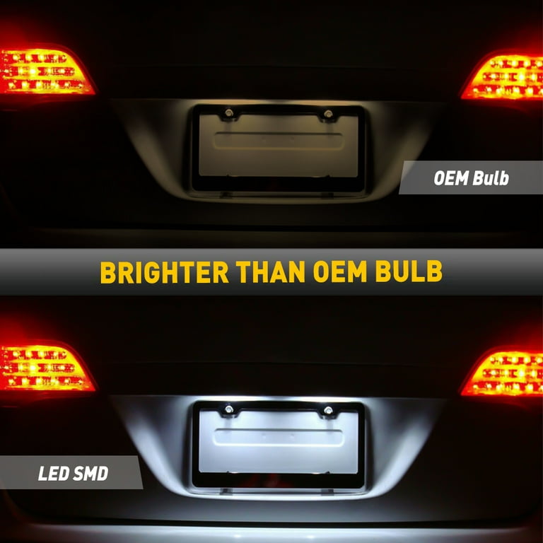 Replace Camry Tag Light Canbus White LED License Plate Light For