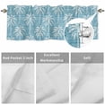 Blue Palm Tree Kitchen Valances for Windows 42x18 Inch Kitchen Curtains ...