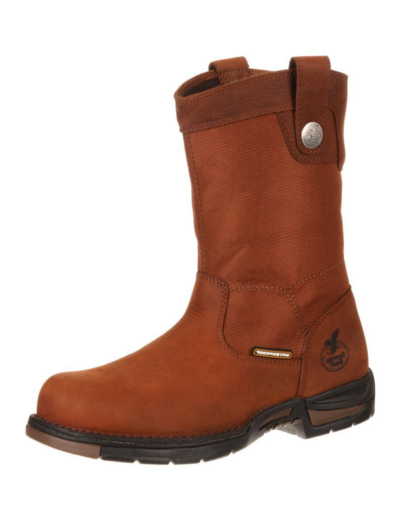 georgia work boots mens 10" athens steel toe waterproof brown gb00018 ...