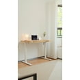 48" Solid Wood Electric Standing Desk with Drawers Integrated Wireless ...