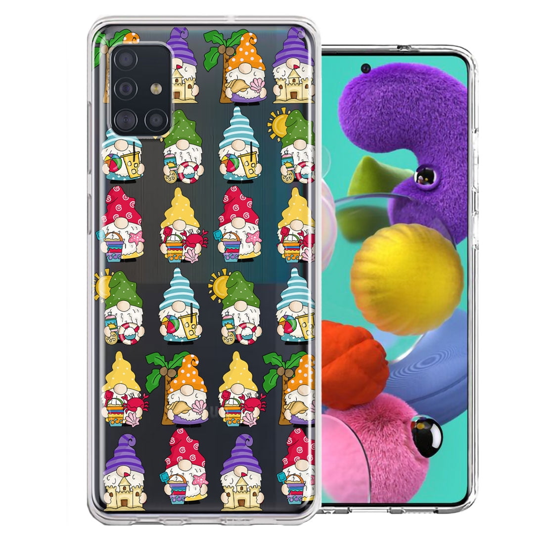 MUNDAZE Samsung Galaxy A51 Summer Beach Cute Gnomes Sand Castle Shells ...