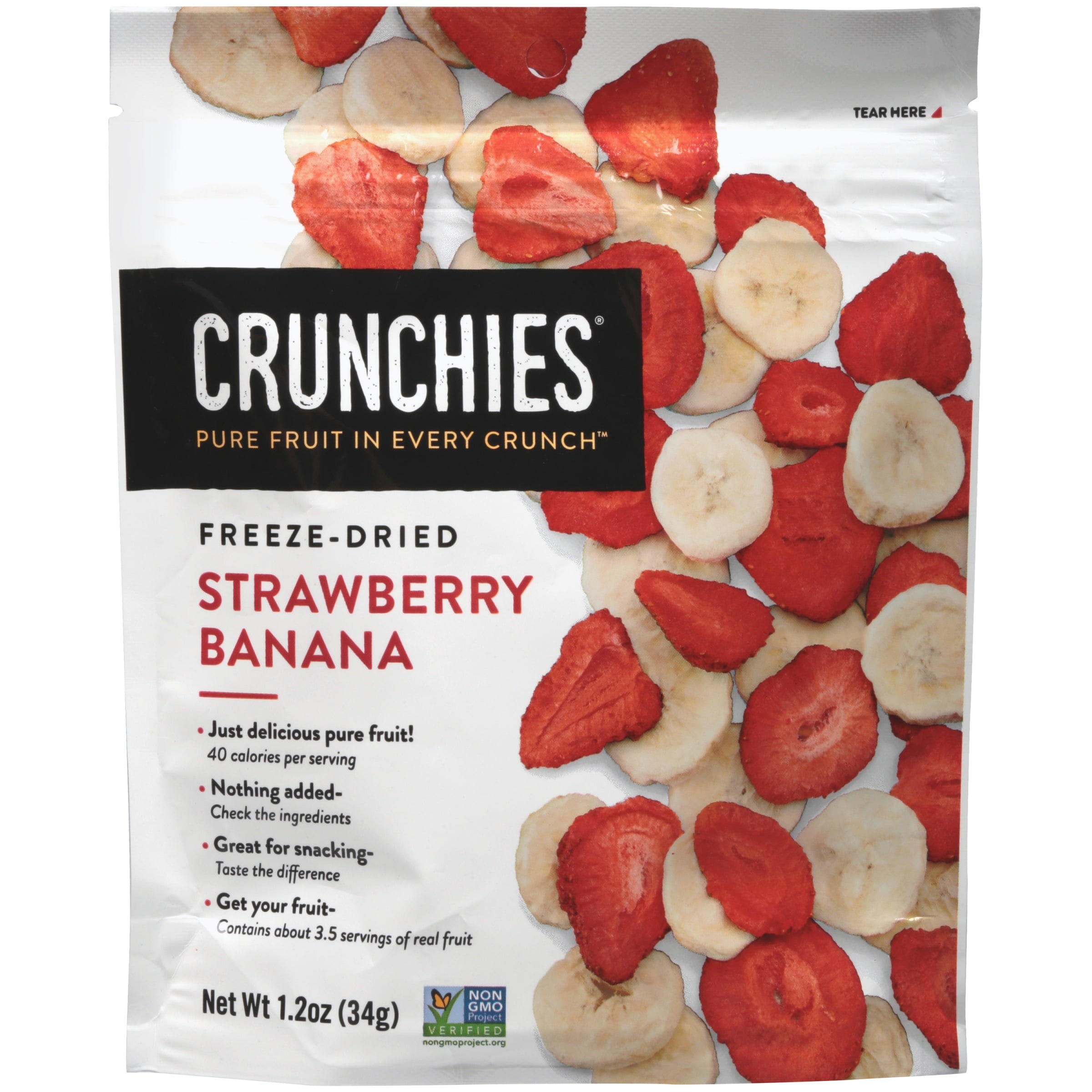 Crunchies Freeze-Dried Strawberry Banana Snacks, 1.2 Oz. - Walmart.com