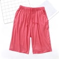 BONIXOOM Ladies Sleep Shorts, Elastic Waist Loungewear Drawstring ...
