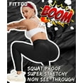 Fittoo Women Booty Yoga Pants High Waisted Ruched Butt Lift Textured