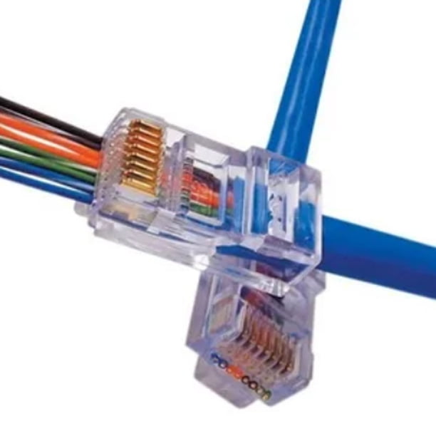 Conector de paso RJ45 Cat6 de 10 unidades | Bodega Aurrera en línea
