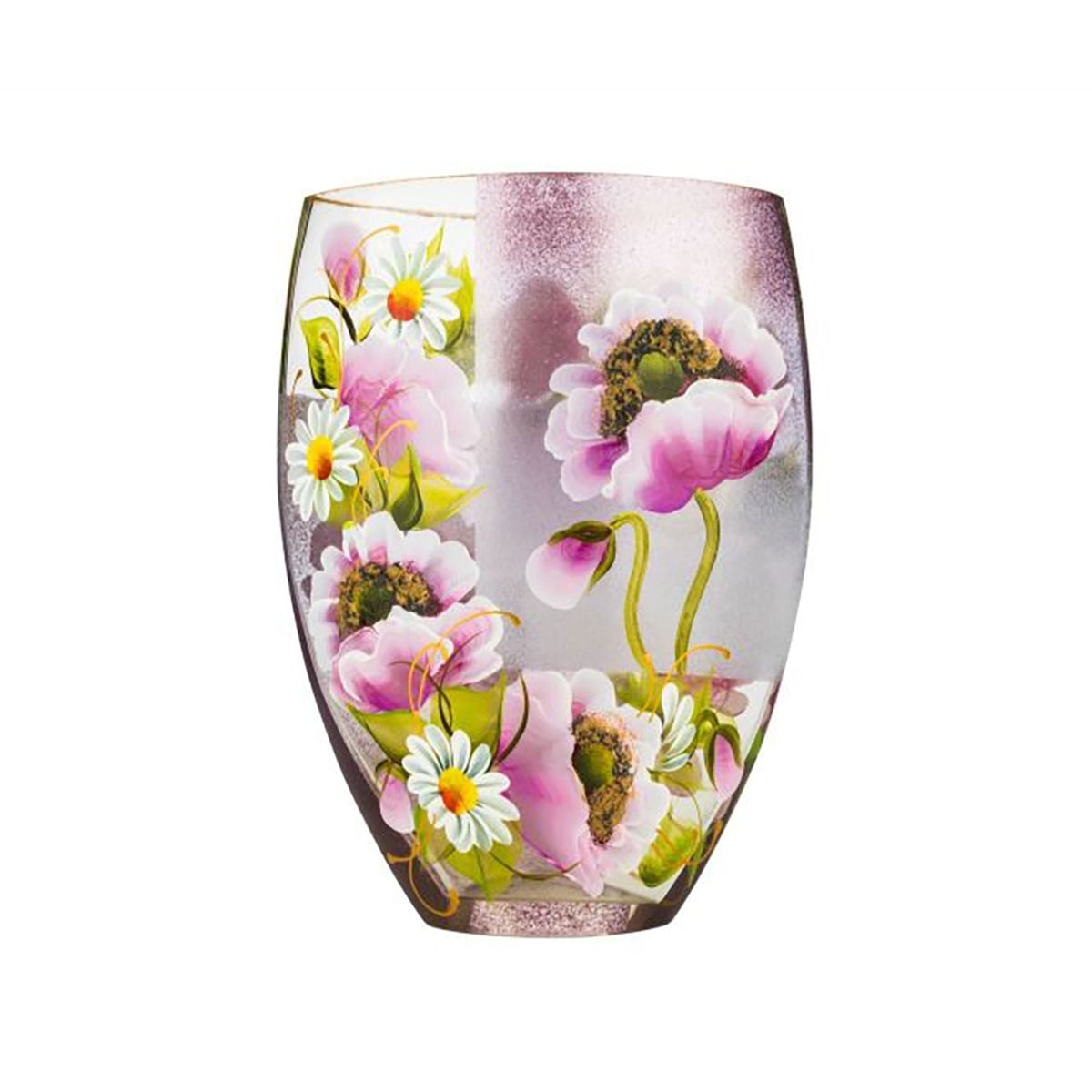 Victoria Bella 8506/285/PL 12-Inch High Glass Vase. Pattern: Poppy ...