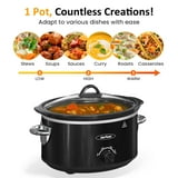 Sunvivi 4QT Slow Cooker, Mini Food Warmer, 3 Heat Settings, Removable ...
