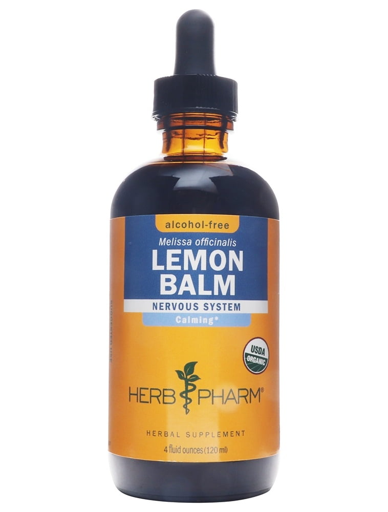 Herb Pharm - Lemon Balm Nervous System Calming Alcohol-Free - 4 fl. oz ...