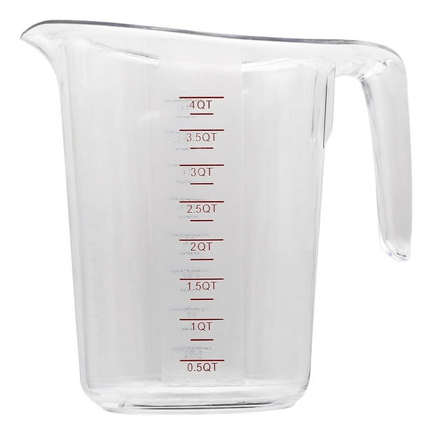 4 qt. Polycarbonate Clear Measuring Cup w/ Handle, Each - Walmart.com