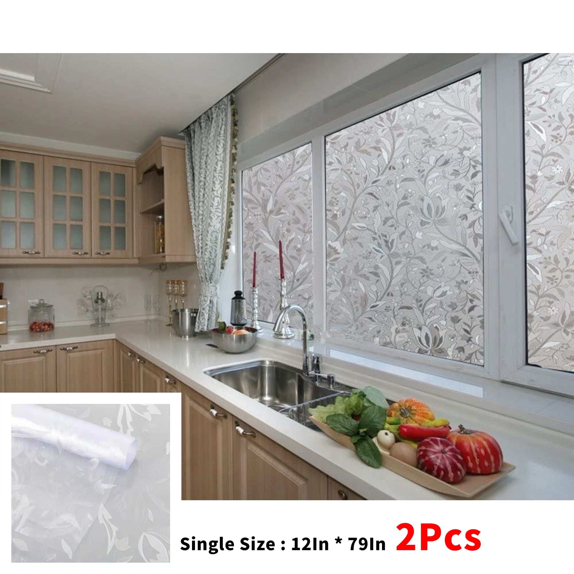 Window Film,3D Static Glass Films Decorative Tulip Sticker Window ...