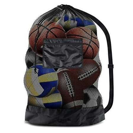 BROTOU Extra Large Sports Ball Bag Mesh Socce Ball Bag Heavy Duty ...