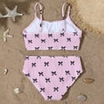 Byoo Big Girls UPF 50+ 2-Piece Bikini Set Smocked Bow Print Quick Dry ...