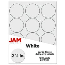 JAM Paper Circle Label Sticker Seals, 2.5 in Diameter, Brown Kraft, 120 ...