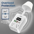 11-in-1 Multifunctional Power Strip, Clock & Desk Lamp, 4 Outlets, 3 ...