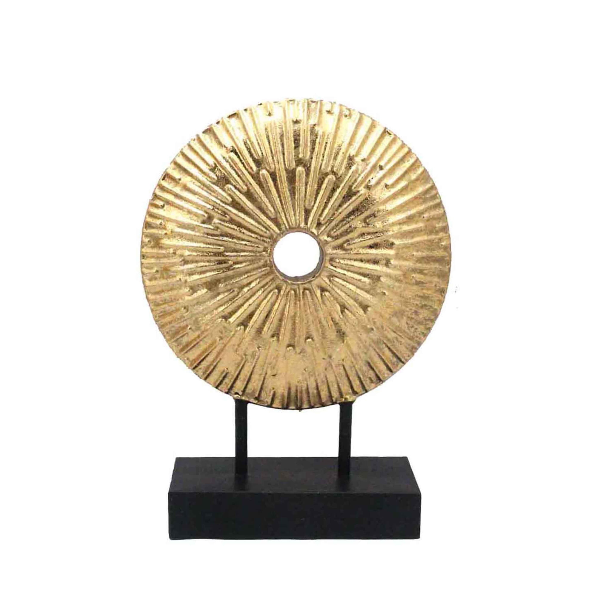 Sagebrook Home Gold Metal Disc Sculpture On Base 11.25", Round, Iron ...