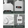 DERCLIVE Electric Tankless Water Heater Shower Head Set, 3000W Instant ...