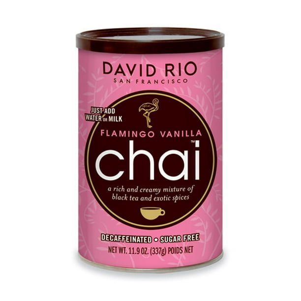 David Rio Flamingo Vanilla Decaf Sugar-Free Chai, Powdered Tea, 11.9 oz ...