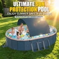 Liyufly Foldable Above Ground Swimming Pool, Metal Steel Frame Kiddie ...
