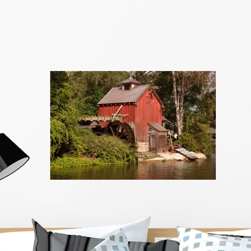 Old Mill Wall Mural Decal by Wallmonkeys Vinyl Peel and Stick Graphic ...