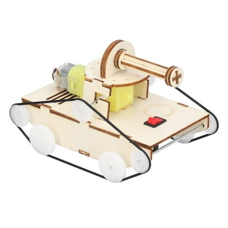Ccdes Wooden Tank Science Toy,DIY Tank Toy,DIY Assemble Electric Tank ...
