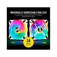 Corsair iCUE QL120 RGB 120mm PWM White Fan - Single Pack - 1 Pack ...