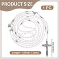 Glass Wedding Cord with Alloy Charms Wedding Lasso Rope Platinum 1030mm ...