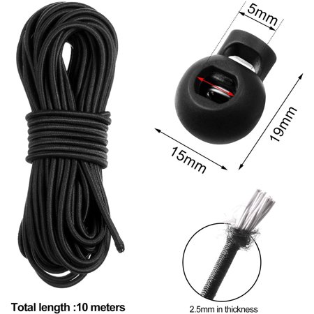 Pack of 50 Clothes Elastic Ropes Lock End Hooded Jacket Spring Loaded ...