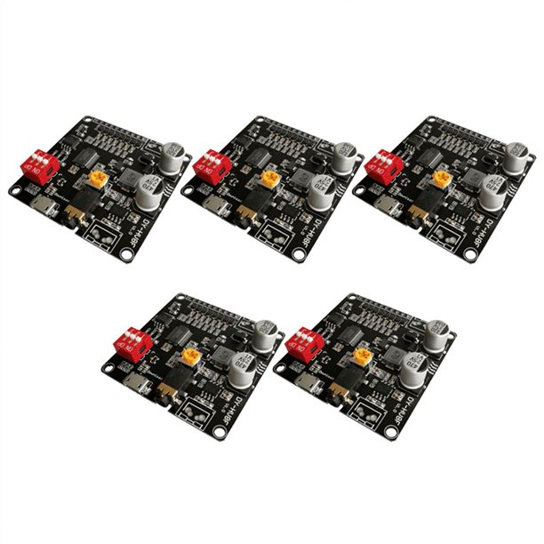 5X 12V/24V Voice Playback Module Serial Port Control Playback 10W/20W ...