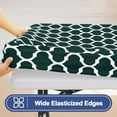 2 Pack Rectangle Table Cloth 8 Foot, Waterproof Elastic Fitted ...