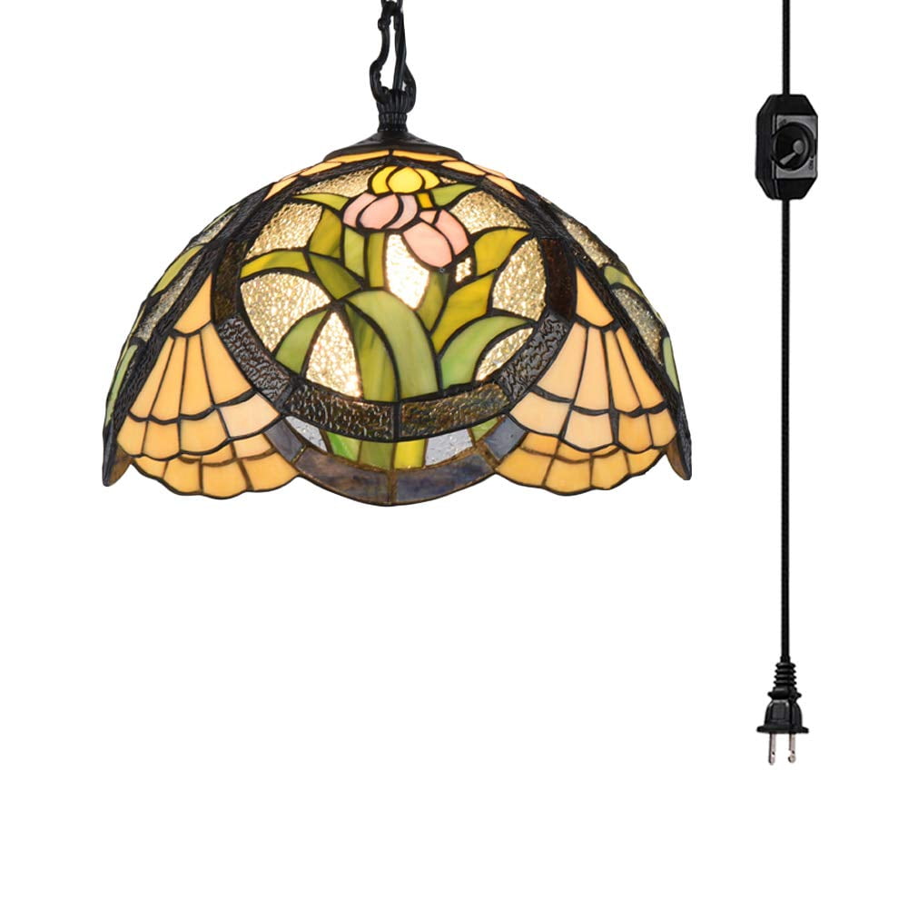 FSLiving 15ft Plug-in UL Listed On/Off Dimmer Switch Cord with Iron ...