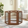 Unipaws Extra Wide Pet Gate, 6 Panels, Foldable, Walk Through Door ...