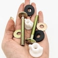 2Pcs Universal Toilet Seat Bolt Screw Set Heavy Duty Hinge Bolt with ...