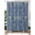 Blue Beige Textured Shower Curtain, Vintage Rustic Abstract Minimalist ...