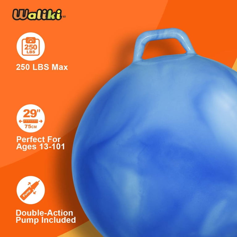 Exercise Bouncy Ball WALIKI Adult Size Hopper Ball - 29 Inch Hippity ...