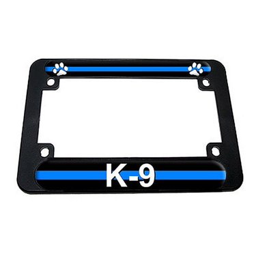 Thin Blue Line K-9 Unit Paw Prints, Police License Plate Tag Frame ...