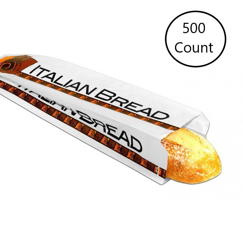 Inno-Pak Harvest Pinch Bottom Kraft Paper/Silver Foil Italian Bread Bag ...