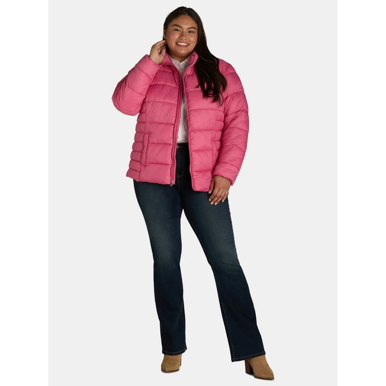 Time and Tru Women's and Women's Plus Puffer Jacket, Sizes Time and Tru Women's and Women's Plus Puffer Jacket, Sizes